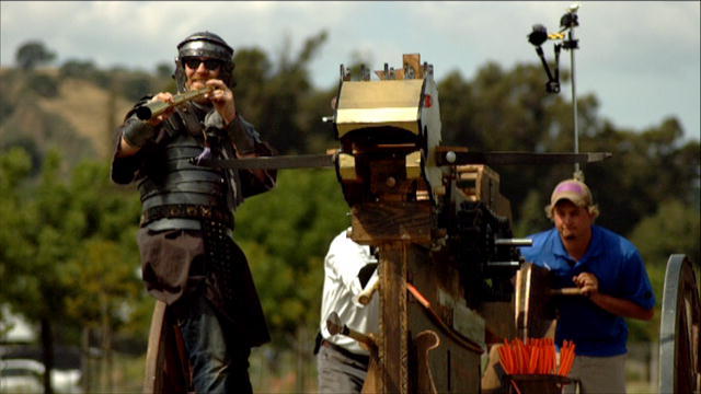 Arrow Machine Gun Aftershow | MythBusters | Discovery